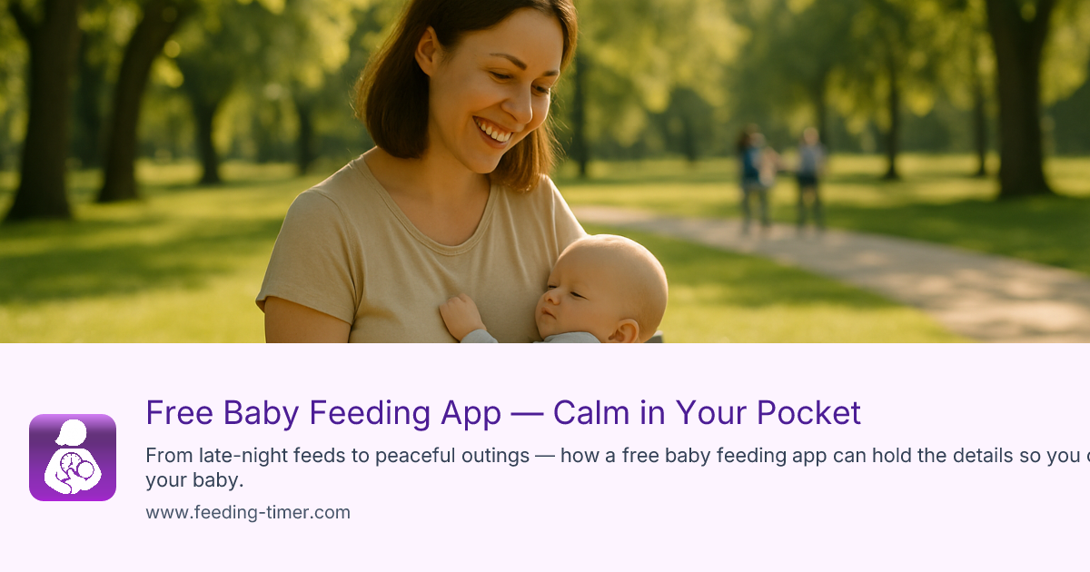 Free and Affordable Baby Feeding App — Calm Support for Breastfeeding